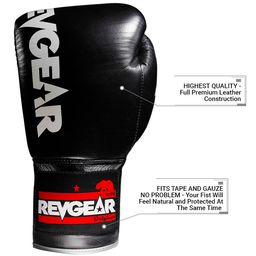 REVGEAR F1 COMPETITOR LACE BOXING GLOVES — Takedown Distribution