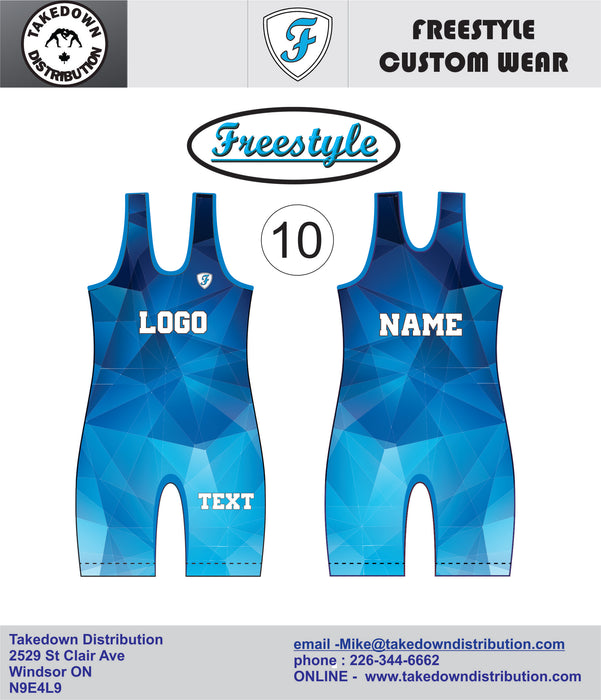 Freestyle Custom Sublimated Wrestling Singlets — Takedown Distribution