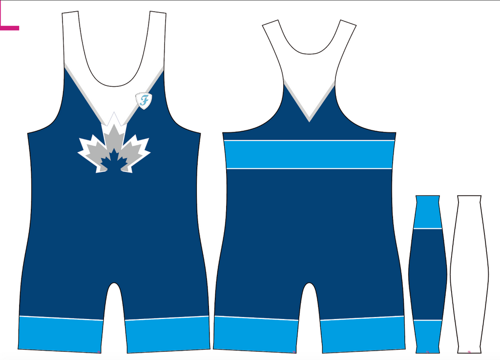 FreeStyle Razorback Mens Blue Wrestling Singlet — Takedown Distribution